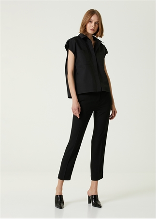 Academia Kadın Siyah Apolet Detaylı Kargo Bluz 34 Academia Kadın Siyah Apolet Detaylı Kargo Bluz 34