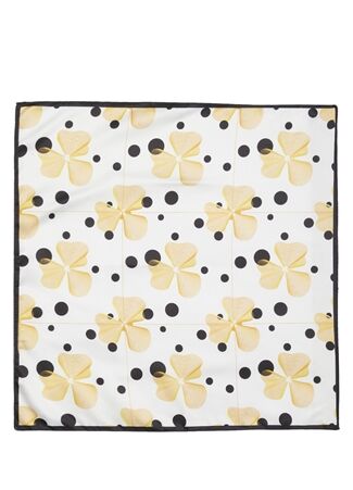 Beymen Kadın Bej Beyaz Çiçek Desenli Fular EU