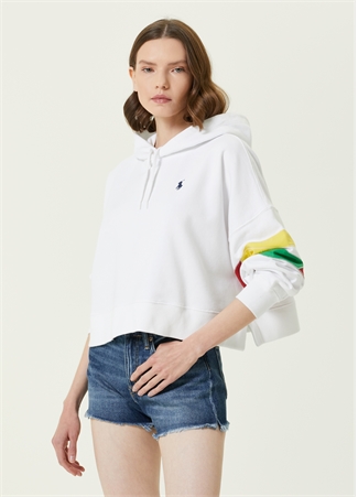 Polo Ralph Lauren Kadın Beyaz Kapüşonlu Renkli Logolu Sweatshirt Xs Eu Polo Ralph Lauren Kadın Beyaz Kapüşonlu Renkli Logolu Sweatshirt Xs Eu