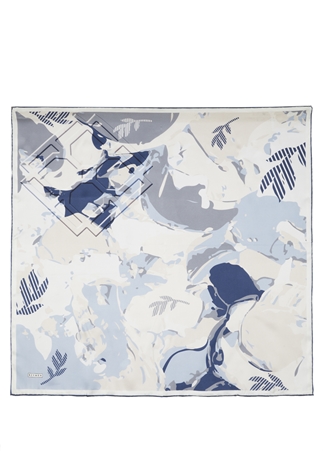 Beymen Kadın Colorblocked Karışık Desenli 90x90 İpek Eşarp Mavi EU Beymen Kadın Colorblocked Karışık Desenli 90x90 İpek Eşarp Mavi EU