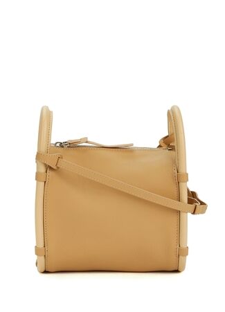 Bonastre Kadın Aro Bej Deri Omuz Çantası EU