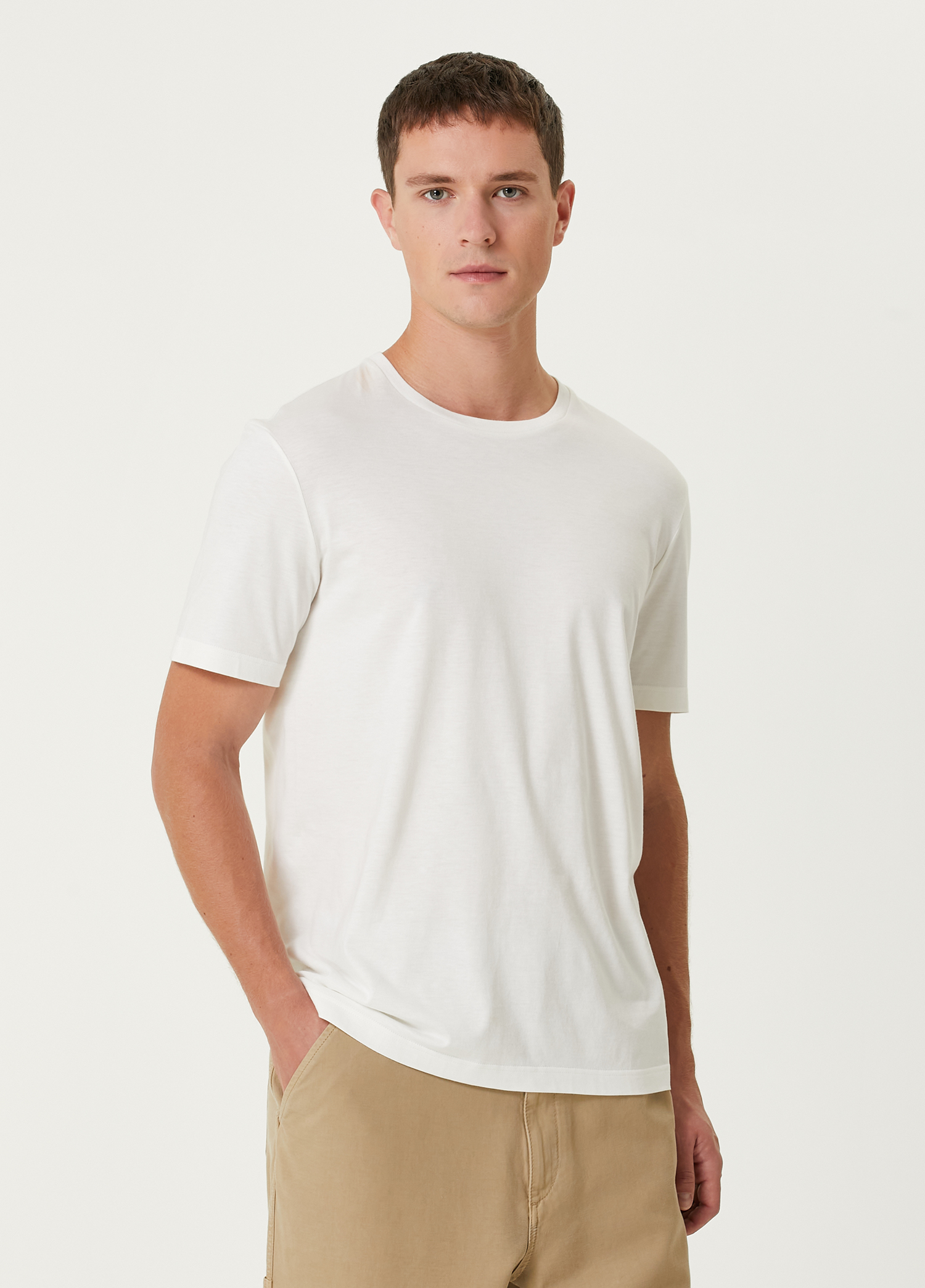 The Row - Beyaz Basic T-shirt - Beyaz