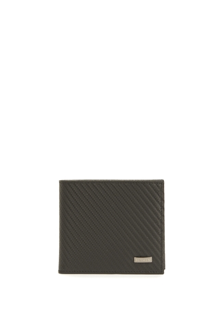 Beymen Hediye Erkek Siyah Örgü Dokulu Deri Cüzdan EU