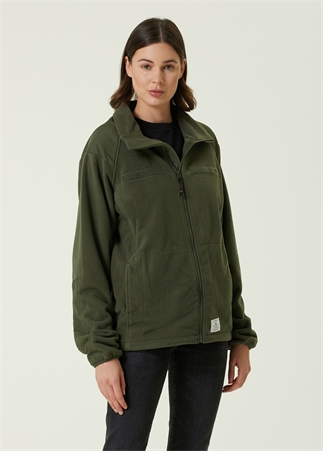 Alpha Industries Kadın Haki Dik Yaka Polar Ceket S EU Alpha Industries Kadın Haki Dik Yaka Polar Ceket S EU
