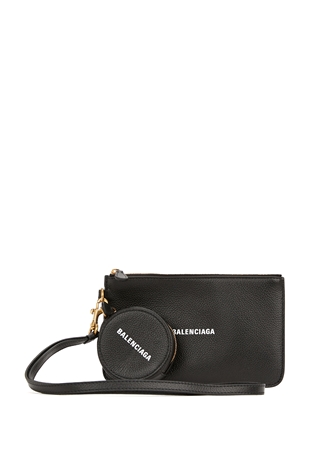 Balenciaga Kadın Siyah Logo Baskılı Deri Mini Çanta EU Balenciaga Kadın Siyah Logo Baskılı Deri Mini Çanta EU