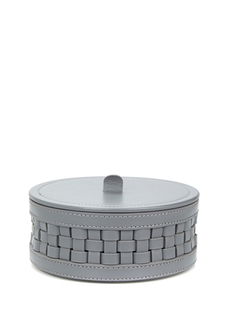 Beymen Home Marine Large Gri Örgü Dokulu Deri Dekoratif Kutu Beymen Home Marine Large Gri Örgü Dokulu Deri Dekoratif Kutu