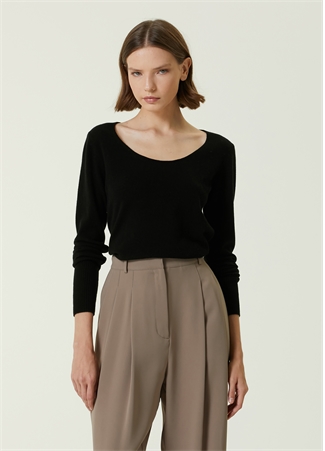 Vince Kadın Siyah Yuvarlak Yaka Kaşmir Triko S EU Vince Kadın Siyah Yuvarlak Yaka Kaşmir Triko S EU