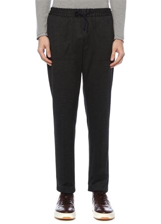 Zanella Erkek Antrasit Desenli Yün Pantolon Gri 46 IT