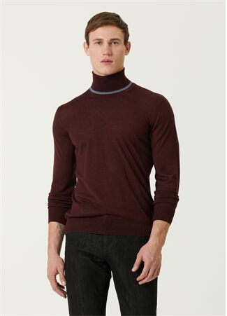 Pal Zileri Erkek Bordo Yün Triko 48 IT