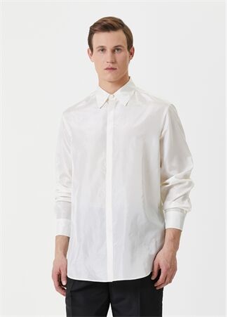 Valentino Erkek Beyaz İpek Gömlek 39 It