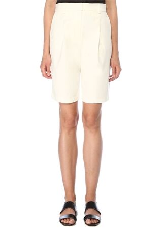 Beymen Studio Kadın Ekru Yüksek Bel Pilili Bermuda Bej 34