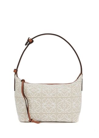 Loewe Kadın Krem Logolu Deri Omuz Çantası Bej EU