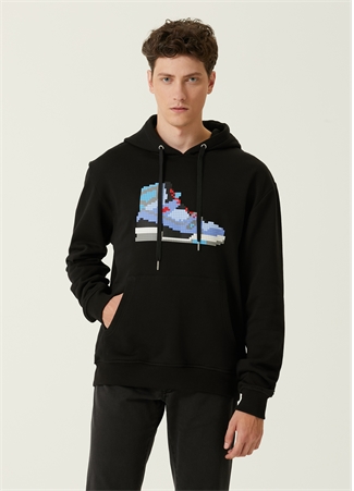 8-Bit by Mhrs Erkek Siyah Kapüşonlu Figür Detaylı Sweatshirt S EU 8-Bit by Mhrs Erkek Siyah Kapüşonlu Figür Detaylı Sweatshirt S EU