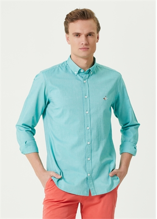 Beymen Club Erkek Slim Fit Su Yeşili Oxford Gömlek Yeşil S Beymen Club Erkek Slim Fit Su Yeşili Oxford Gömlek Yeşil S