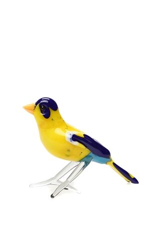 Nenartworld Mavi Kanat Kuş Formlu Cam Obje