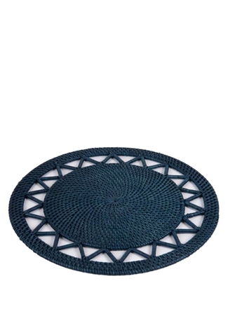 Aloha Life Lacivert 4lü Rattan Amerikan Servis