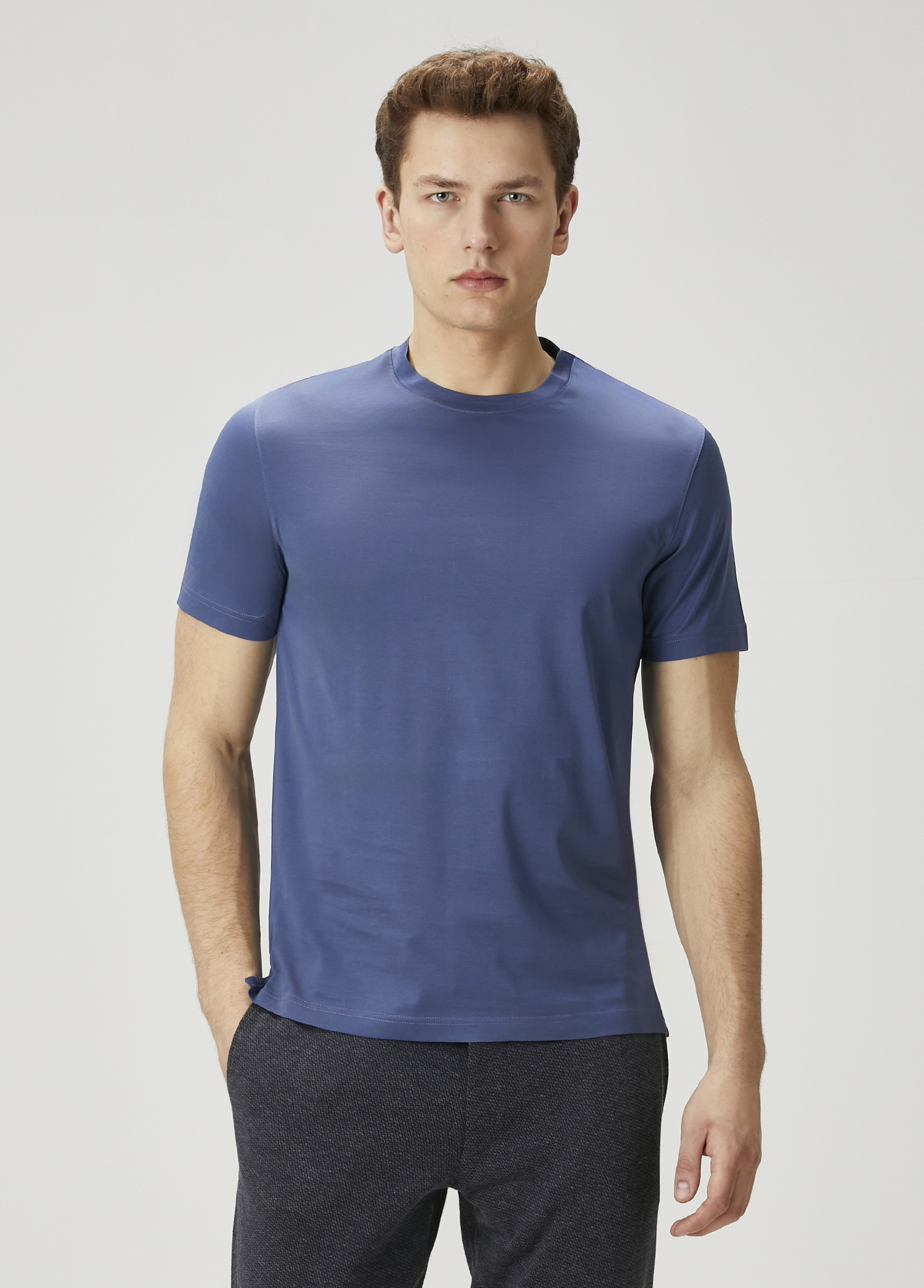 Pal Zileri Koyu Mavi Erkek Koyu Mavi Basic T-shirt 1670164 | Beymen