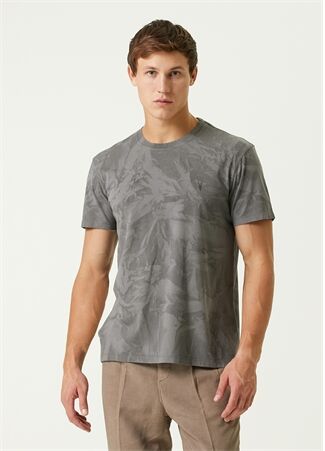 Allsaints Erkek Cortez Gri Desenli T-shirt Haki S EU