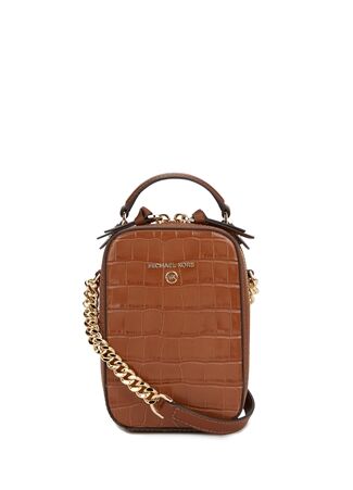Michael Kors Kadın Taba Krokodil Dokulu Deri Omuz Çantası Turuncu EU