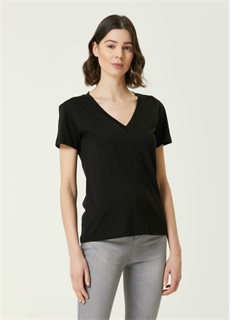 Beymen Collection Kadın Siyah V Yaka Basic T-shirt S Eu Beymen Collection Kadın Siyah V Yaka Basic T-shirt S Eu