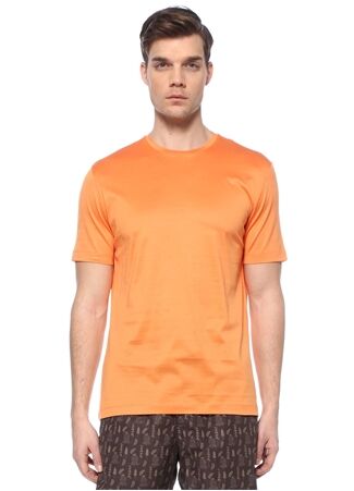 Pal Zileri Erkek Turuncu Bisiklet Yaka T-shirt XXL EU