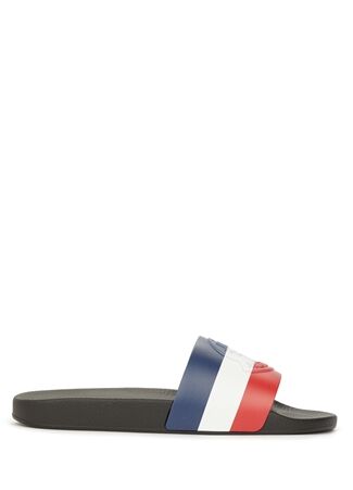 Moncler Erkek Siyah Logolu Terlik 42 EU