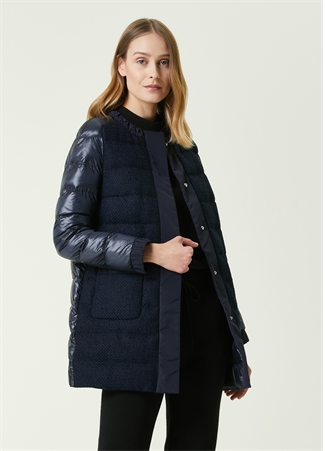 Moncler Kadın Veulettes Lacivert Tweed Mont 0 US Moncler Kadın Veulettes Lacivert Tweed Mont 0 US