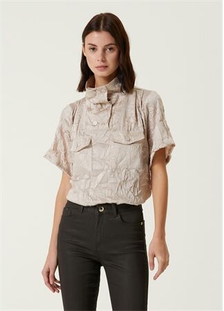 Network Kadın Regular Fit Taş Bluz Gri L EU