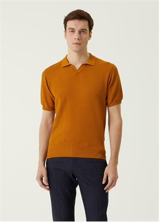 Corneliani Erkek Hardal Polo Yaka İpek Triko Turuncu 54 IT Corneliani Erkek Hardal Polo Yaka İpek Triko Turuncu 54 IT