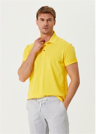 Network Erkek Slim Fit Sarı T-shirt Xs Eu