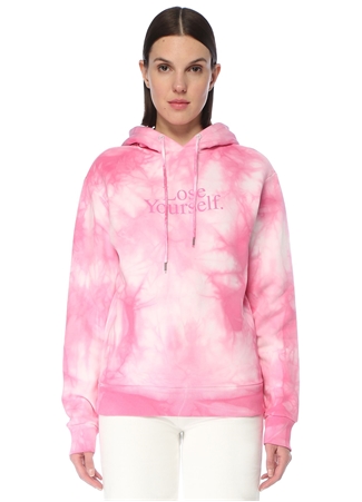 Paco Rabanne Kadın Pembe Kapüşonlu Batik Desenli Sweatshirt S EU Paco Rabanne Kadın Pembe Kapüşonlu Batik Desenli Sweatshirt S EU