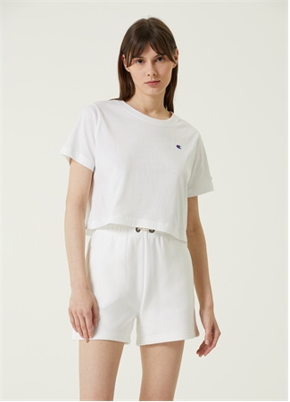 Champion Kadın Beyaz Bisiklet Yaka Crop T-shirt S EU Champion Kadın Beyaz Bisiklet Yaka Crop T-shirt S EU