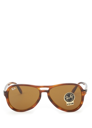 Ray-Ban Turtle Desenli Pilot Stil Güneş Gözlüğü Kahverengi 58 EU Ray-Ban Turtle Desenli Pilot Stil Güneş Gözlüğü Kahverengi 58 EU