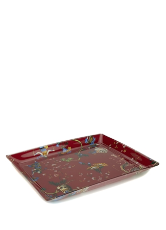 Etro Home Kırmızı Çiçek Desenli Dekoratif Tabak Etro Home Kırmızı Çiçek Desenli Dekoratif Tabak
