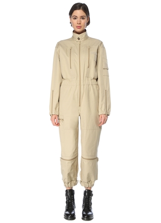 Maison Margiela Kadın Bej Dik Yaka Fermuar Detaylı Tulum 40 IT