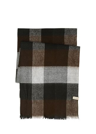 Beymen Erkek Kahverengi Ekoseli Atkı EU