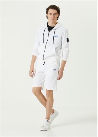 Knt Erkek Şort Beyaz M Eu