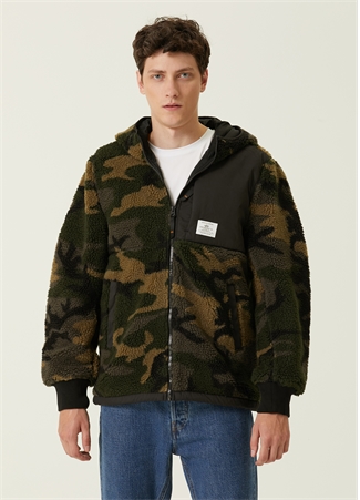 Alpha Industries Erkek Haki Kapüşonlu Kamuflaj Desenli Polar Mont S EU Alpha Industries Erkek Haki Kapüşonlu Kamuflaj Desenli Polar Mont S EU
