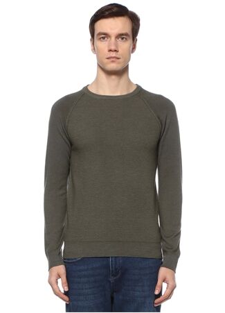 Beymen Club Erkek Haki Reglan Kollu Yün Kazak S