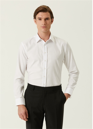 Network Erkek Slim Fit Beyaz Gömlek 39 EU Network Erkek Slim Fit Beyaz Gömlek 39 EU
