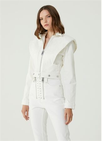 Lol Kadın Elisabeth Beyaz Jean Ceket 36 EU