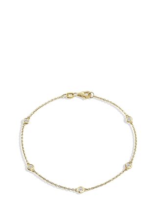 Collection-Pimiento Kadın Pırlanta Detaylı Altın Rengi Bileklik EU