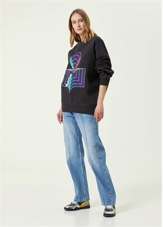 Isabel Marant Kadın Nadege Straight Fit Mavi Jean Pantolon 36 FR Isabel Marant Kadın Nadege Straight Fit Mavi Jean Pantolon 36 FR