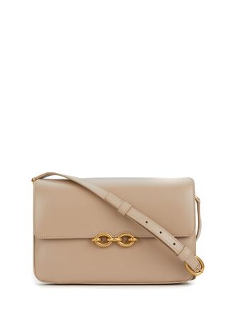Kadın Le Maillon Bej Deri Omuz Çantası EU