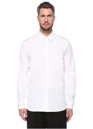Jil Sander Erkek Beyaz Modern Yaka Gömlek 39 IT Jil Sander Erkek Beyaz Modern Yaka Gömlek 39 IT