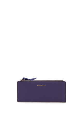 Beymen Club Kadın Mor Logolu Deri Cüzdan Mavi EU