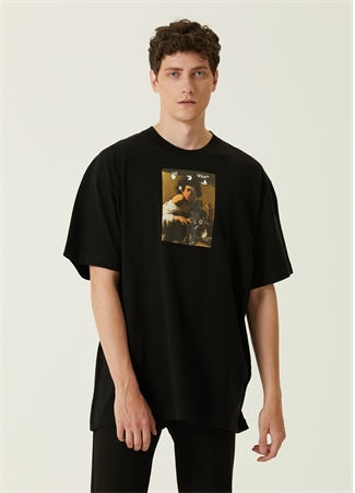 Off-White Erkek Siyah Figür Baskılı Logo Detaylı T-shirt S EU Off-White Erkek Siyah Figür Baskılı Logo Detaylı T-shirt S EU