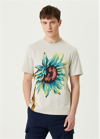 Paul Smith Erkek Beyaz Çiçek Figürlü T-shirt M Eu Paul Smith Erkek Beyaz Çiçek Figürlü T-shirt M Eu
