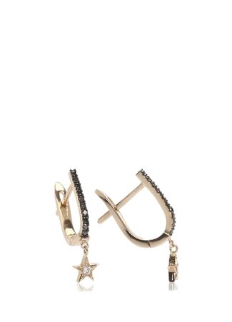 Collection-Ruel Design Kadın Sallantılı Uç Detaylı Altın Rengi Küpe EU