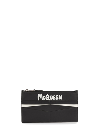 Alexander McQueen Kadın Siyah Logolu Deri Cüzdan EU Alexander McQueen Kadın Siyah Logolu Deri Cüzdan EU